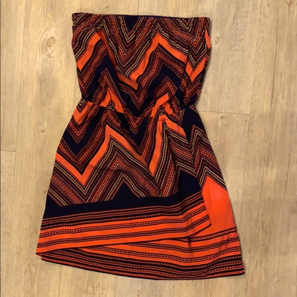 Express | Dresses | Nwot Express Strapless Pinkblue Party Cocktail ...